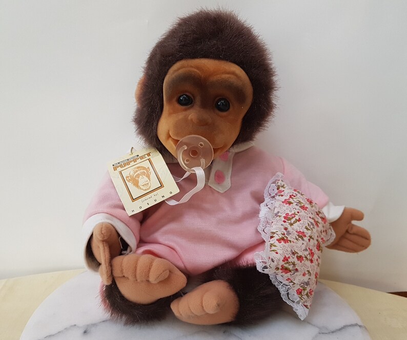 Cute julious Monkey Puppet by Hosung in Very Good - Etsy