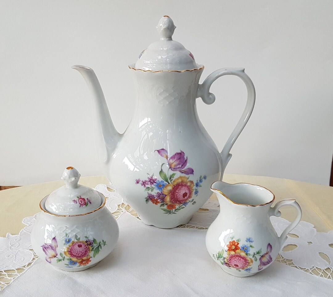 Schumann Arzberg Germany, Bavaria, Teapot, Sugar and Creamer - Etsy