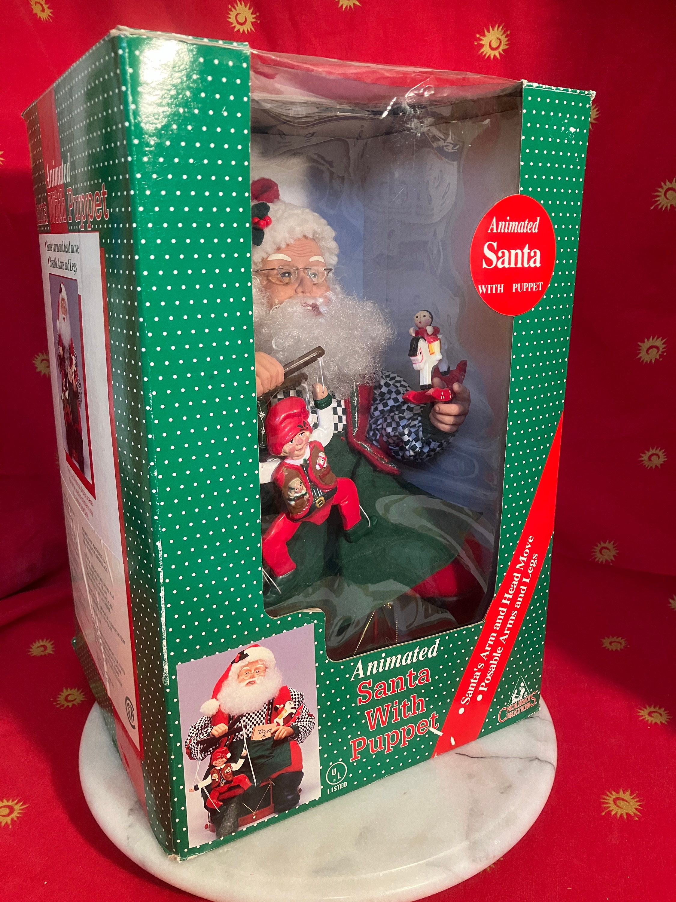Holiday Creations Animated Santa With Puppet Christmas Holiday Arm Head ...