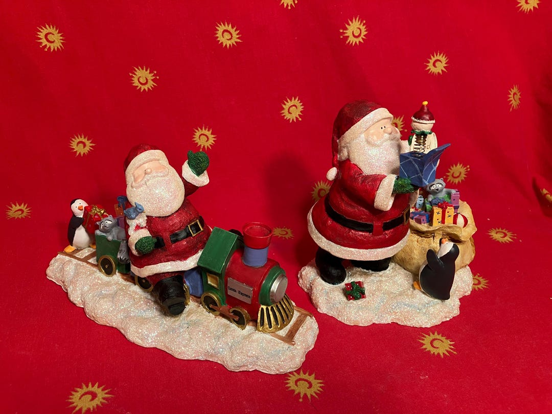 Russ Berrie Santa's Village Figurines – “the Santa Express” and “making ...