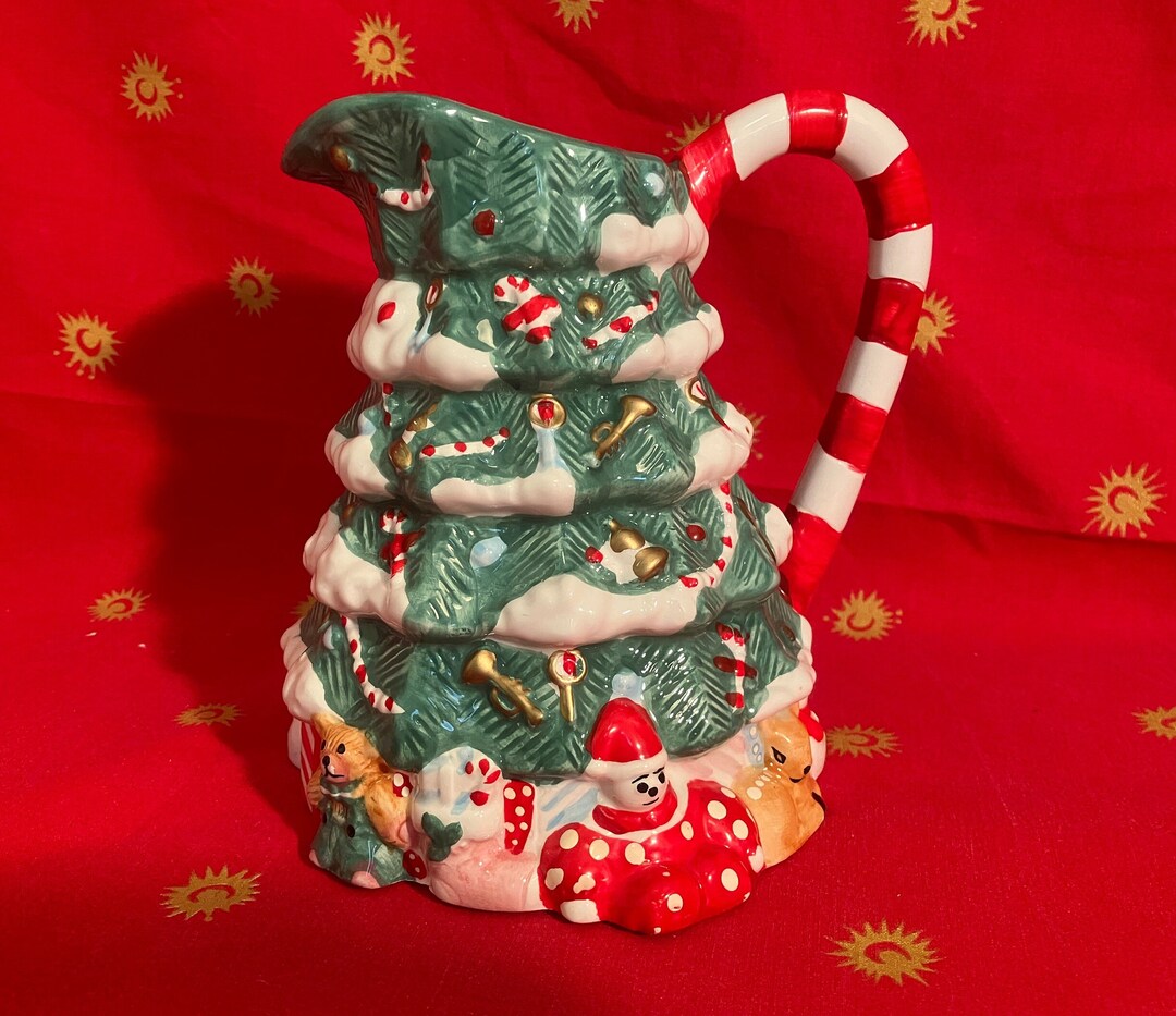 Christmas Tree Pitcher With Christmas Candy Decoration Handle Home ...