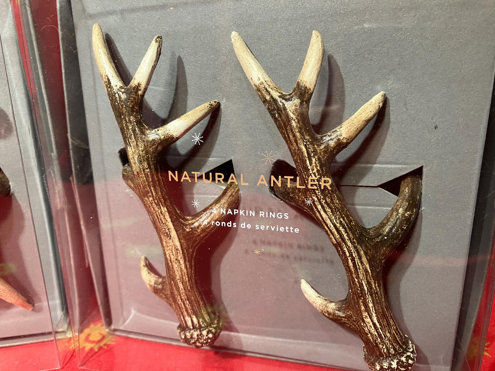 Set of 4 Natural ANTLER Pottery Barn Napkin Rings 5.50" Length - Etsy