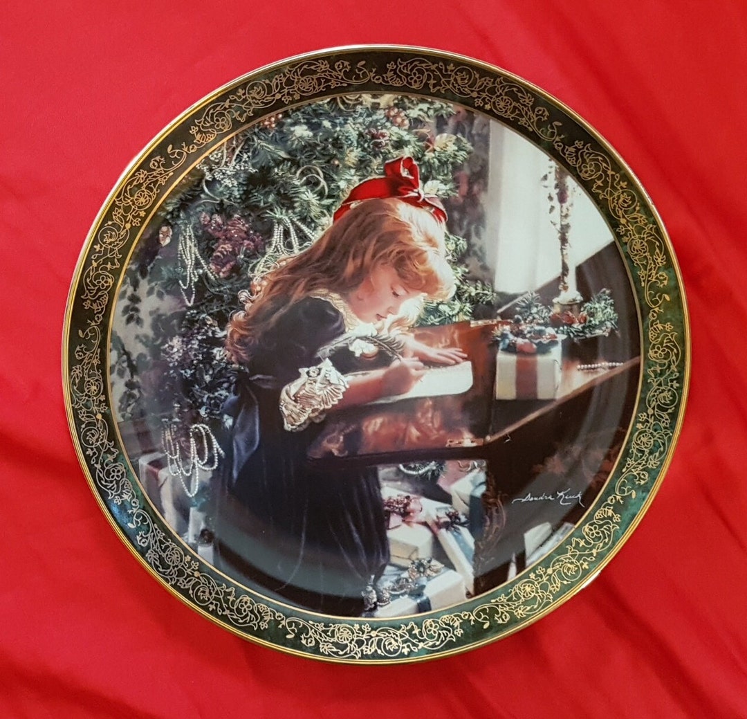 Rare VTG Sandra Kuck's Christmas Plate dear - Etsy
