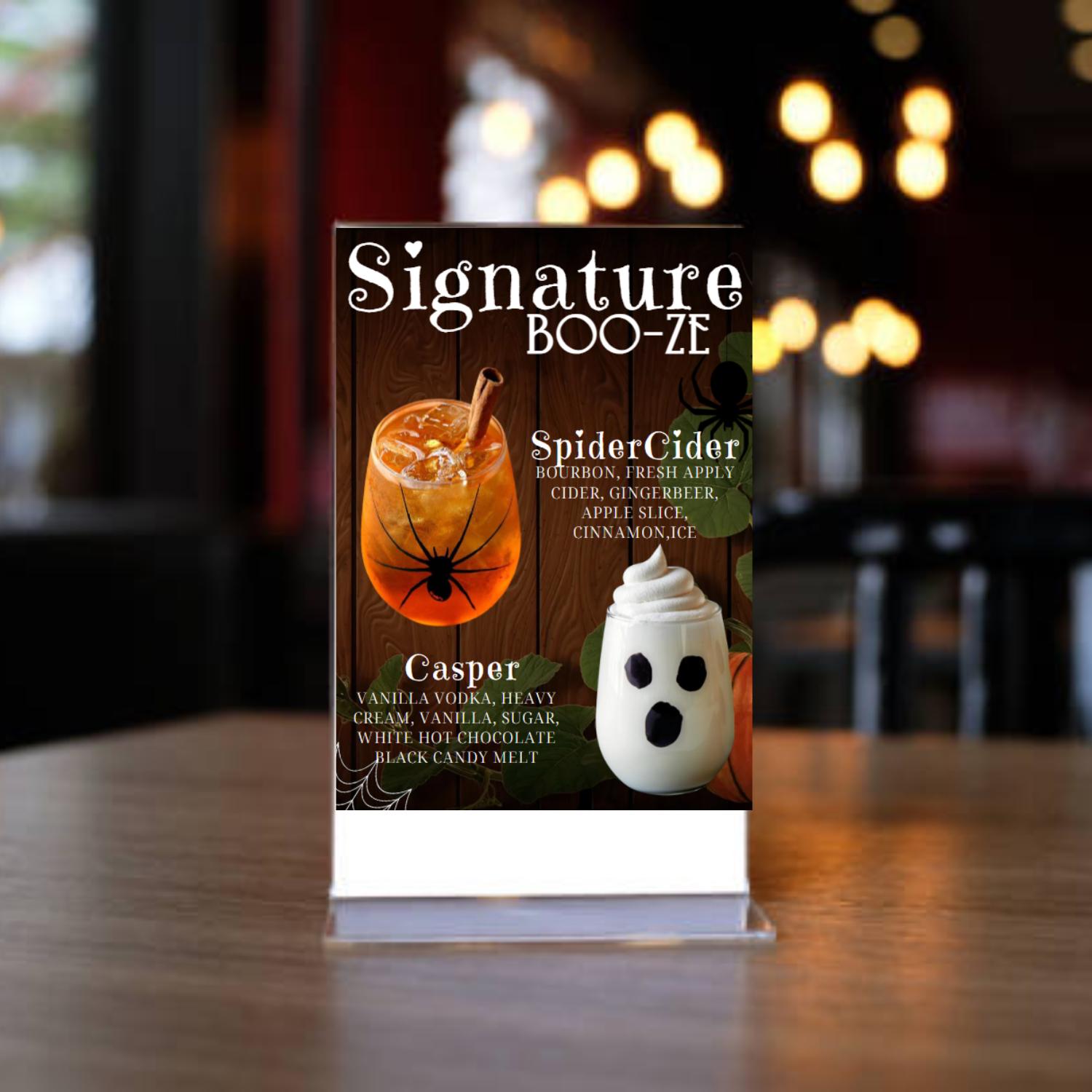 Halloween Signature Drink Sign Template, Editable Drink Menu, Printable ...