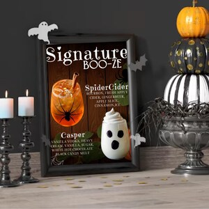Halloween Signature Drink Sign Template, Editable Drink Menu, Printable ...