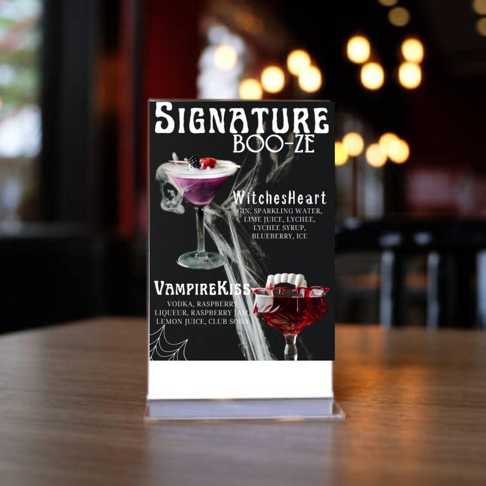 Editable Halloween Signature Drink Sign, Spooky Bar Menu (digital ...