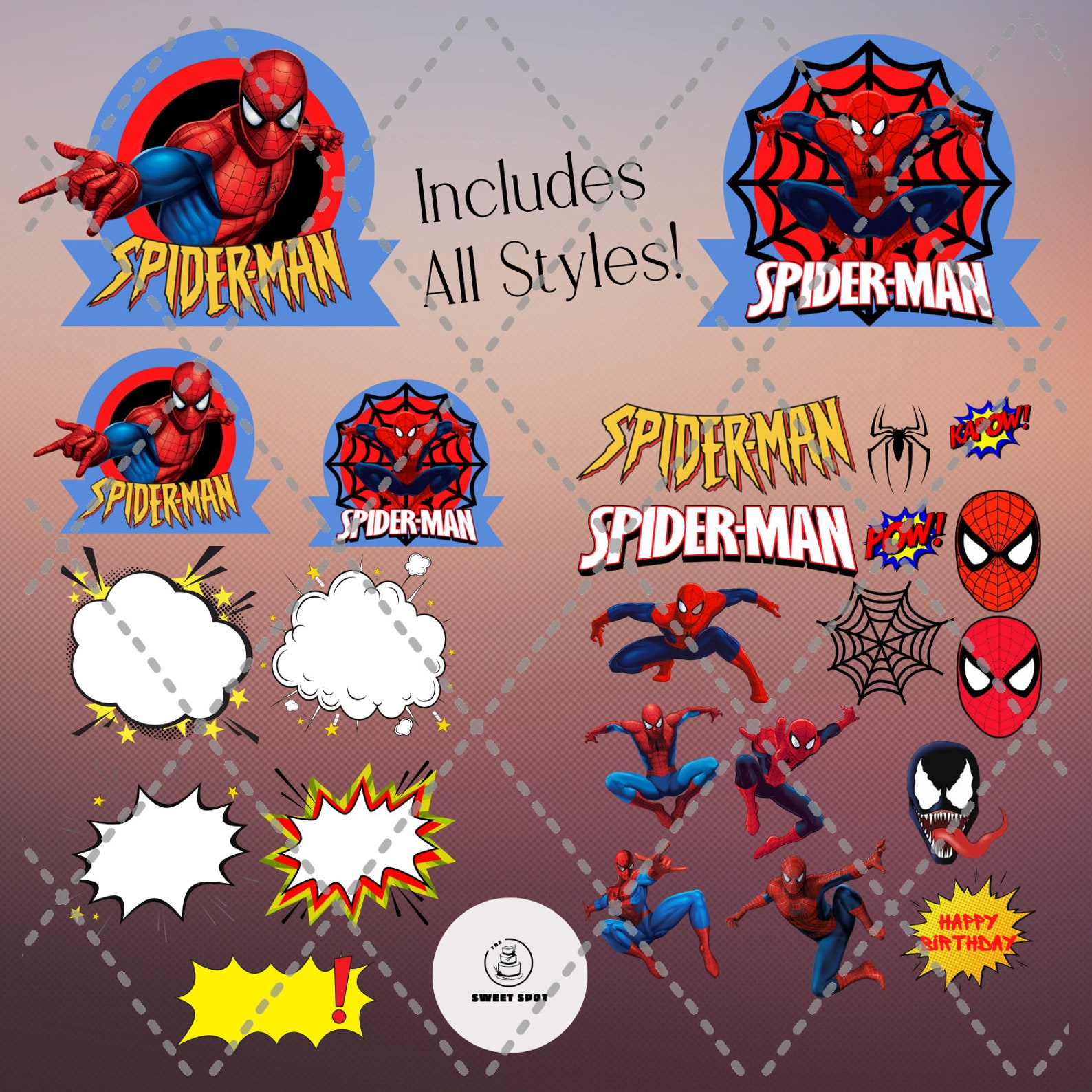 Printable Spidey Inspired Cake & Cupcake Topper-digital Download-print ...