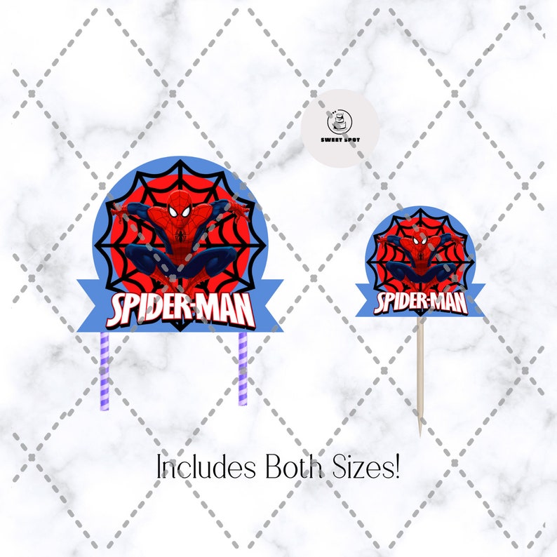 Printable Spidey Inspired Cake & Cupcake Topper-digital Download-print From Home-themed Cake ...