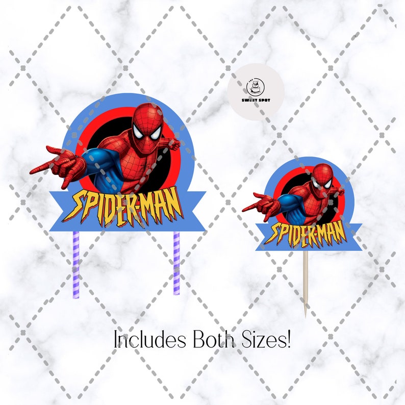 Printable Spidey Inspired Cake & Cupcake Topper-digital Download-print From Home-themed Cake ...