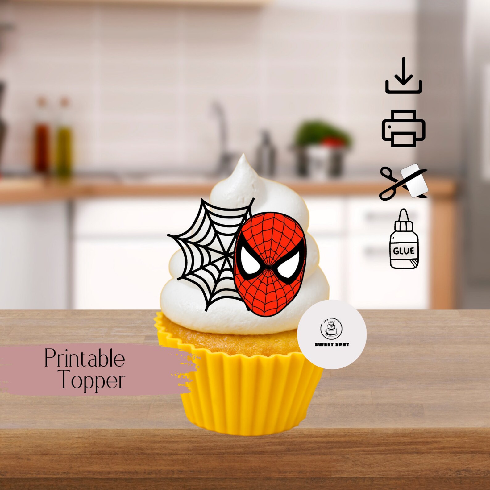 Printable Spidey Inspired Cake & Cupcake Topper-digital Download-print ...