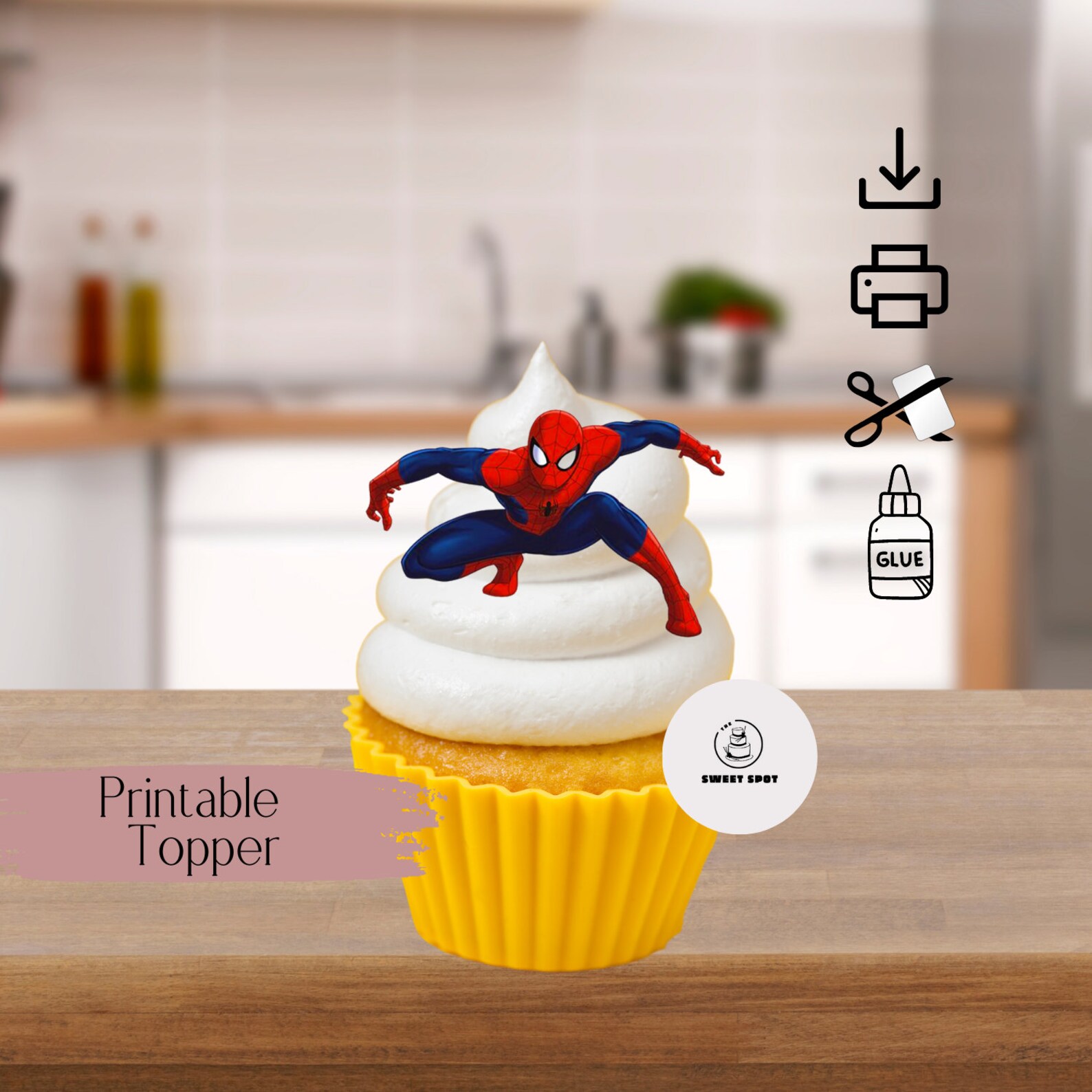 Printable Spidey Inspired Cake & Cupcake Topper-digital Download-print ...