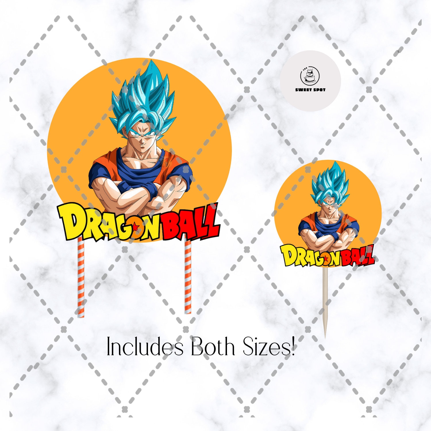 Printable Anime Inspired Cake & Cupcake Topper-digital Download-blue ...