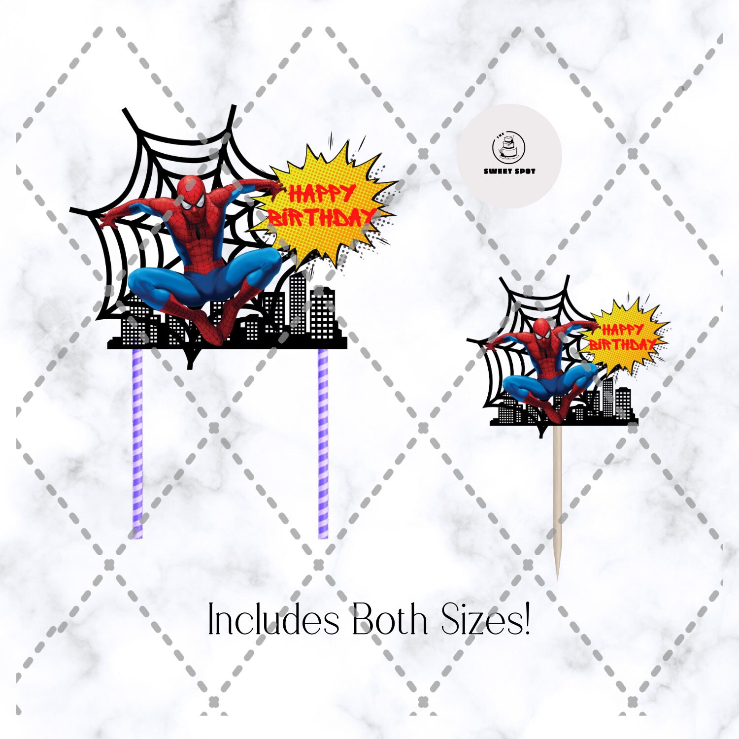 Printable Spidey Inspired Cake & Cupcake Topper-digital Download-print ...