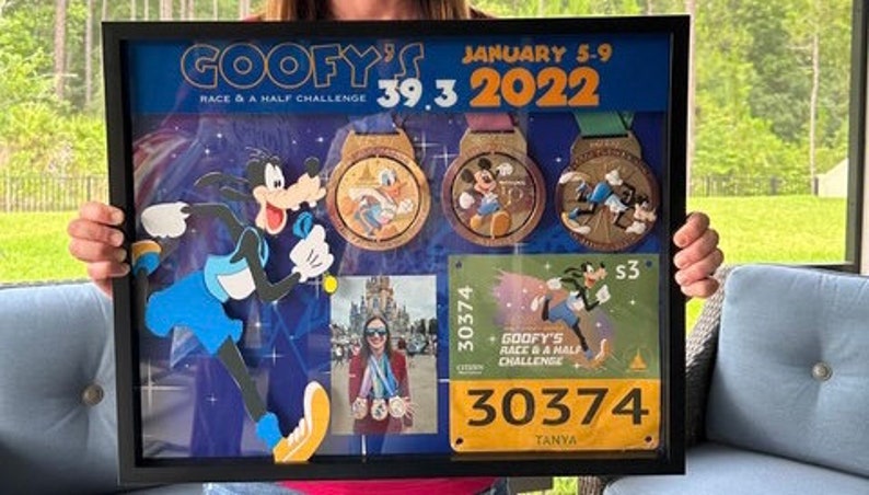 Rundisney Goofy 2022 Shadowbox Display - Etsy