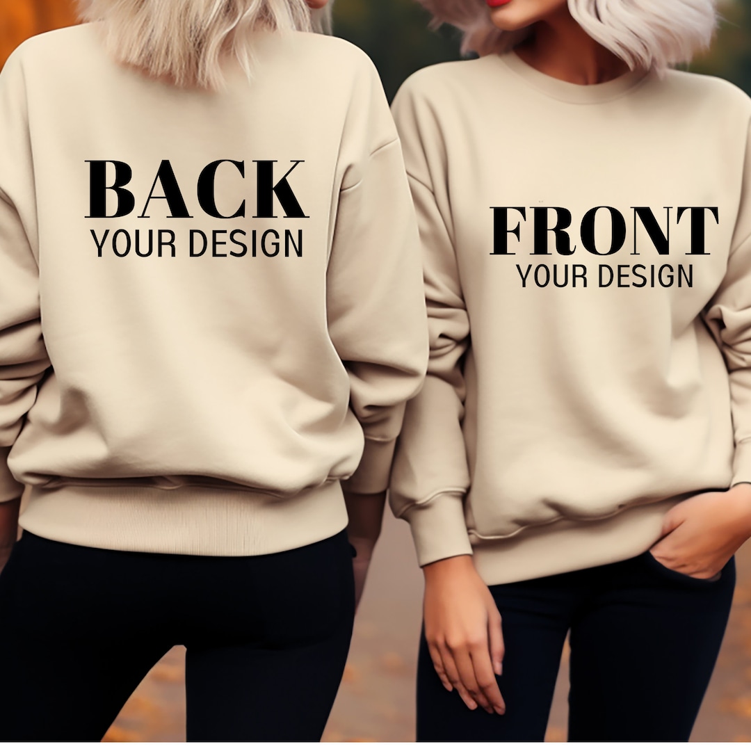 Front and Back Custom Sweatshirt, Custom Front and Back Shirt, Custom ...