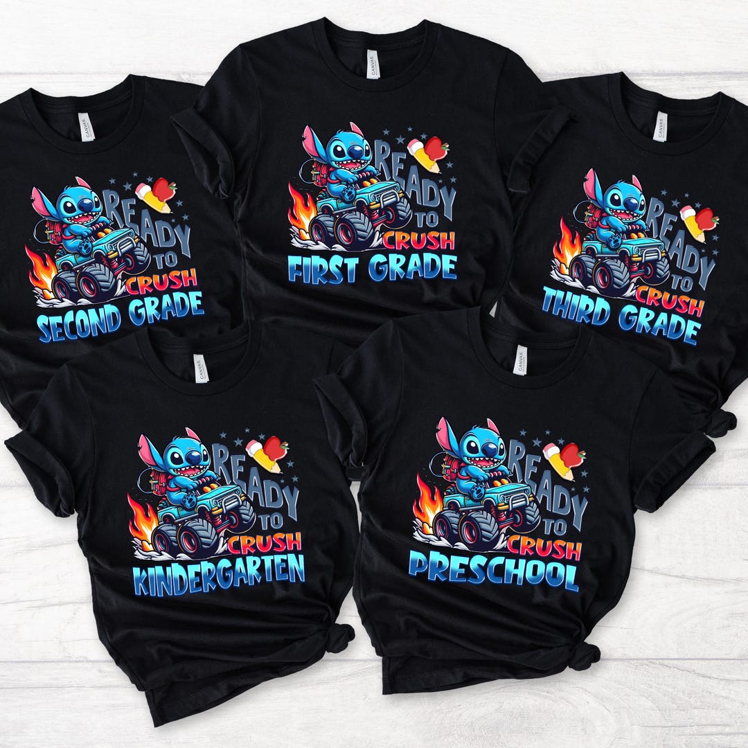 Stitch Back to School Shirt ,stitch 1st, 2nd, 3rd , 4th, 5th Grade ...