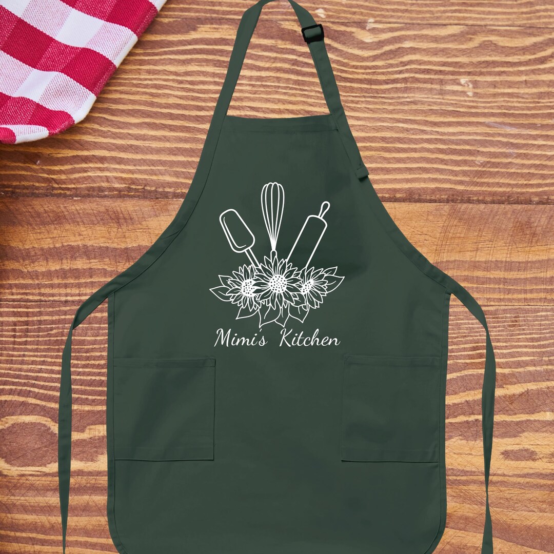 Apron for Grandma, Kitchen Apron, Mimi Apron, Custom Cooking Apron With ...