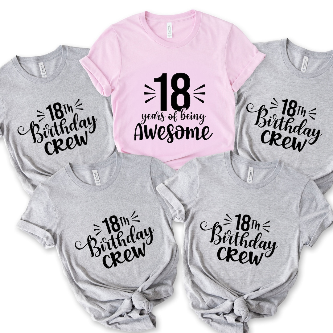 18 Years of Being Awesome Shirt,18th Birthday Shirt,turning 18 Shirt ...