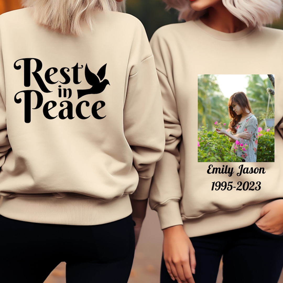 Custom Memorial Shirt,rest in Peace Picture Tshirt,custom Rest in Peace ...