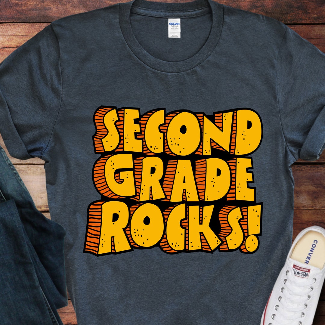Second Grade Rocks Shirt, 2nd Grade Shirt, 2nd Grade Team Shirt, Happy ...