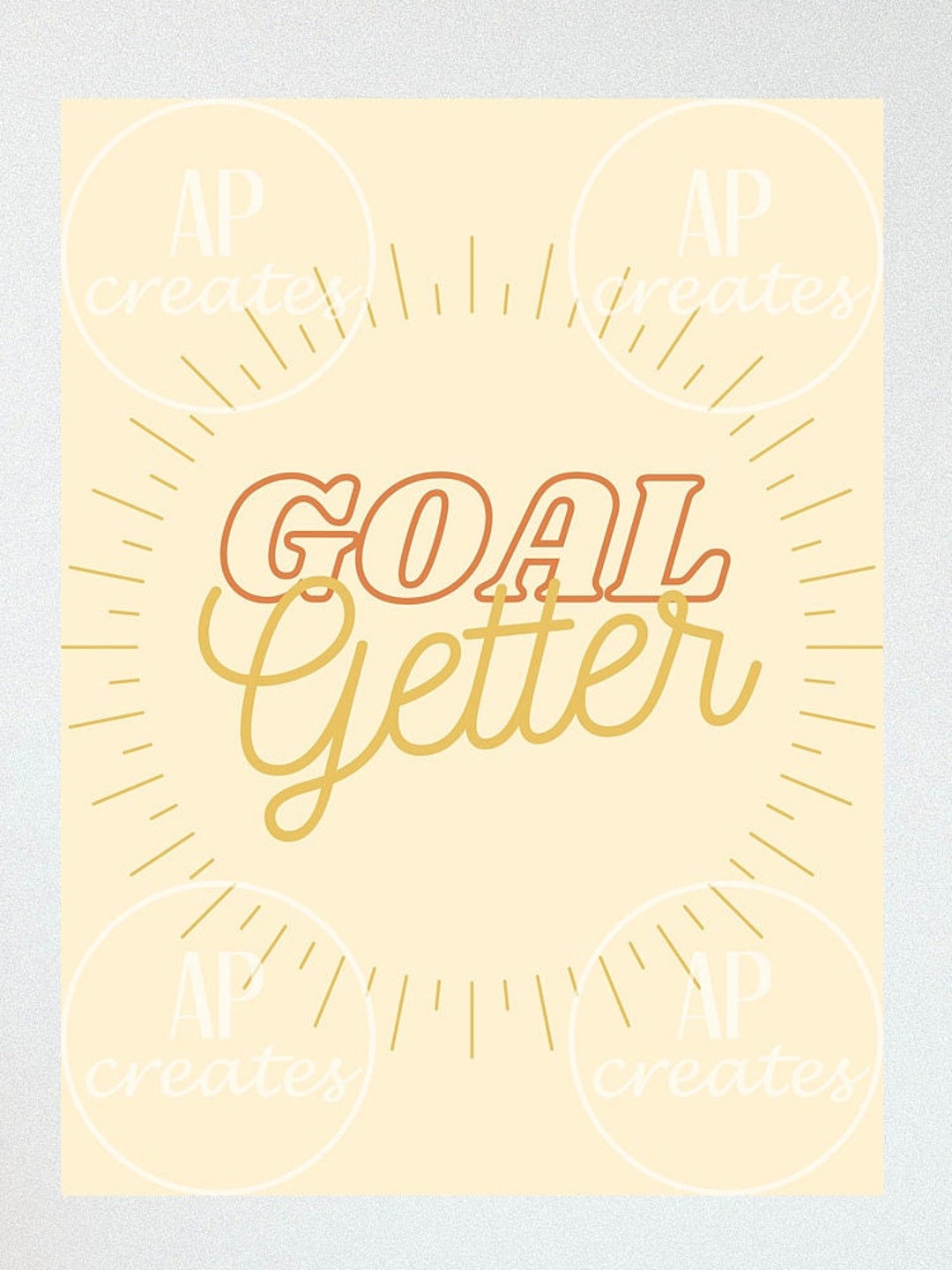 Goal Getter Inspirational Poster Art Download - Etsy