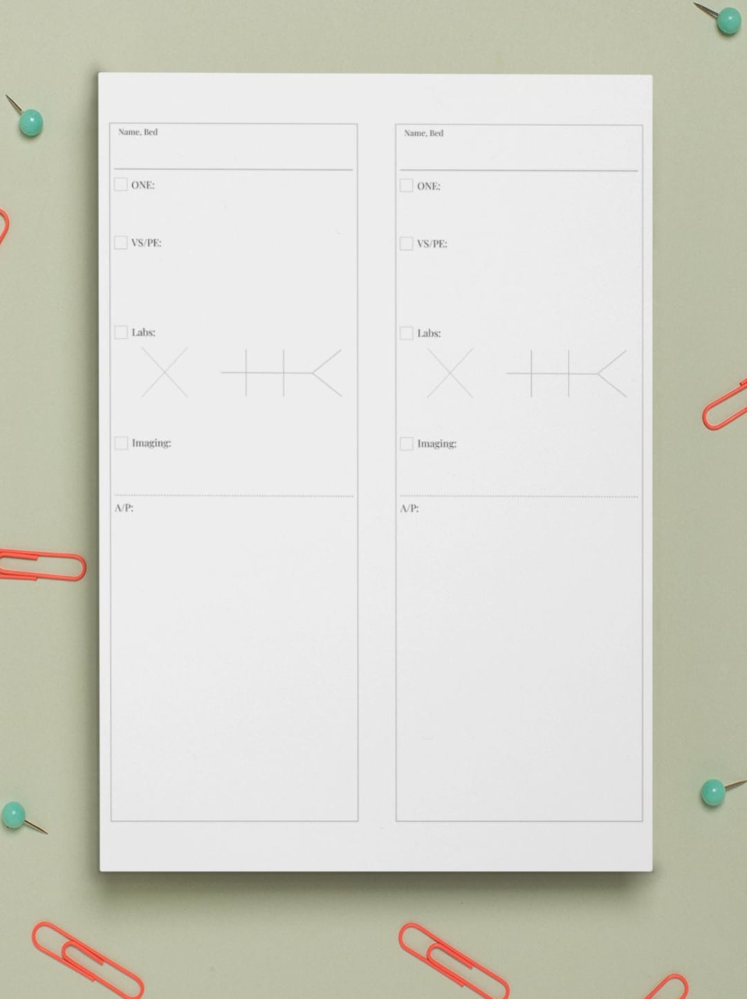 Pre Rounding Template, Internal Medicine / Pediatrics - Etsy Finland