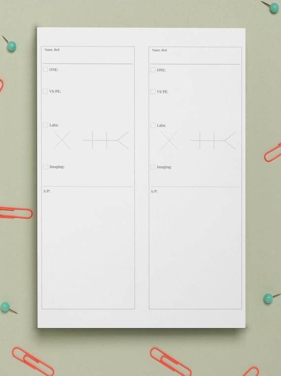 Pre Rounding Template Internal Medicine / Pediatrics - Etsy