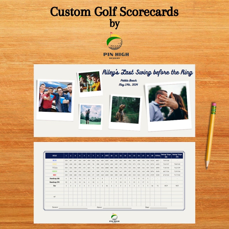 Custom Golf Scorecards - Great for Birthdays, Bachelor and Bachelorette ...