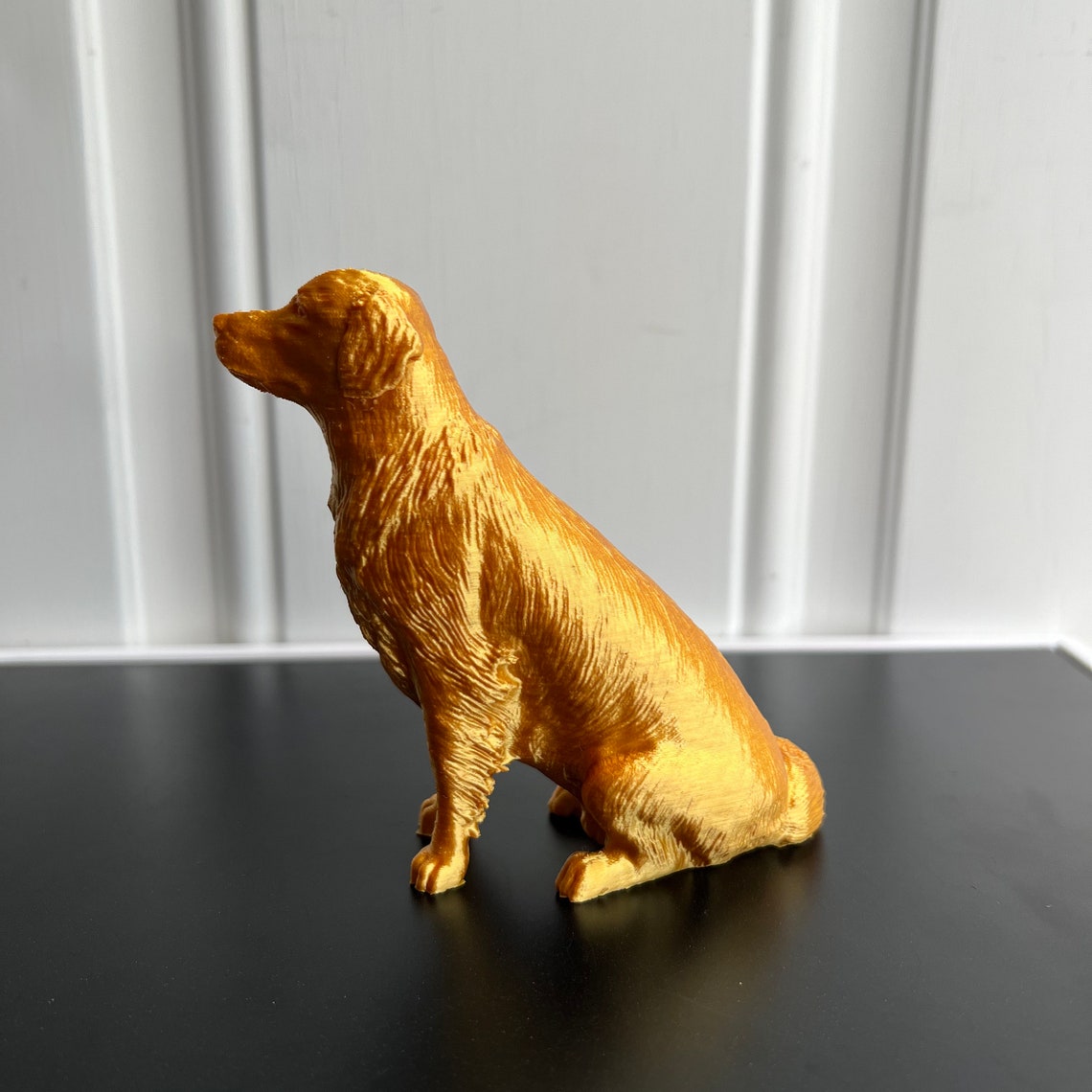 Custom 3D Printed Golden Retriever Dog Figurine | Etsy