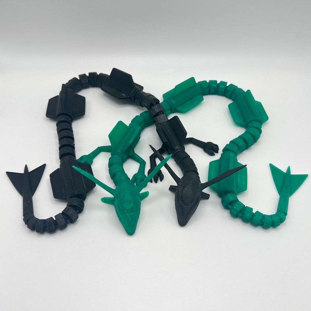 3D Printed Flexi Rayquaza - Etsy