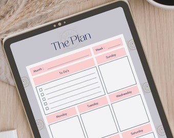 Sun and Moon | Weekly Planner | Horizontal Planner | Weekly Organizer ...