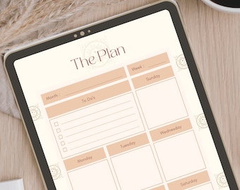 Sun and Moon | Weekly Planner | Horizontal Planner | Weekly Organizer ...