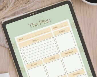 Sun and Moon | Weekly Planner | Horizontal Planner | Weekly Organizer ...