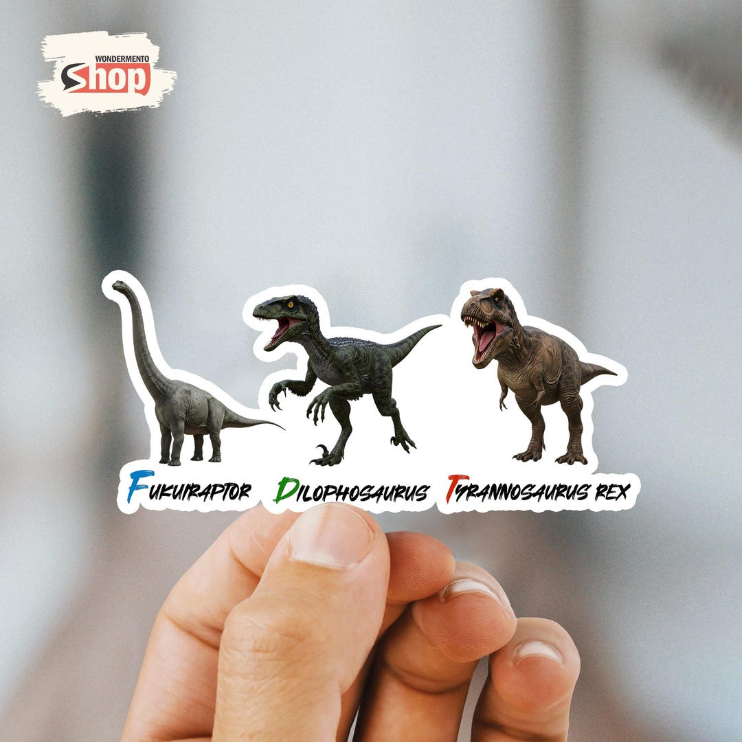 Fukuiraptor Dilophosaurus T-rex Dinosaur Sticker – Funny Political Anti ...