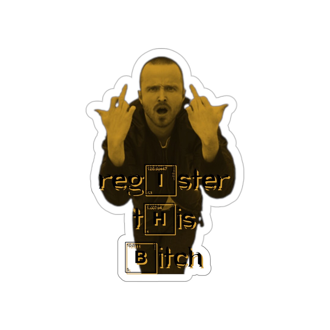 The Jesse Pinkman Register This Sticker - Etsy