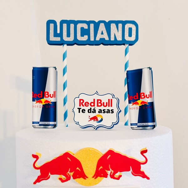 Red Bull Cake Topper - Etsy