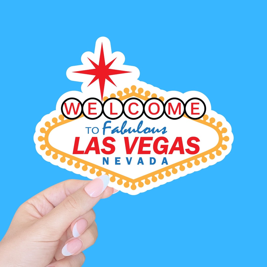 Las Vegas Sticker, Luggage Sticker, Travel Sticker, Water Bottle ...
