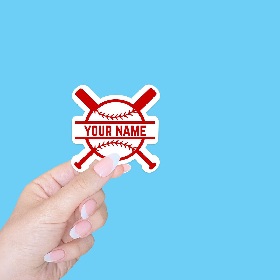 Personalized Baseball Sticker/vinyl Baseball Sticker/dugout - Etsy