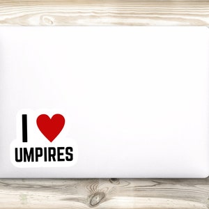 I Heart Umpires Sticker/baseball Sticker/helmet Sticker/baseball Gift ...