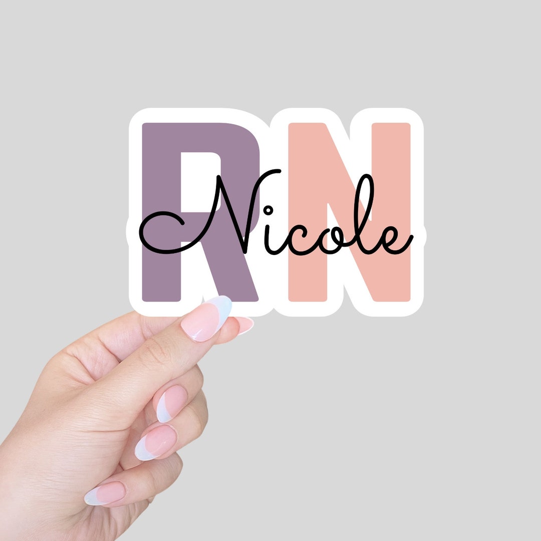 RN Sticker/rn Gift/gift for Nurse/laptop Sticker/journal Sticker/water ...