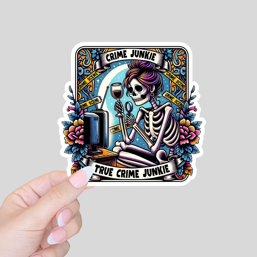 True Crime/true Crime Stickers/funny Stickers/water Bottle Stickers ...
