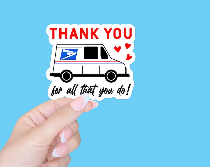 Post Office Thank You Decal | Mailbox Thank You Postal Worker Thank You ...