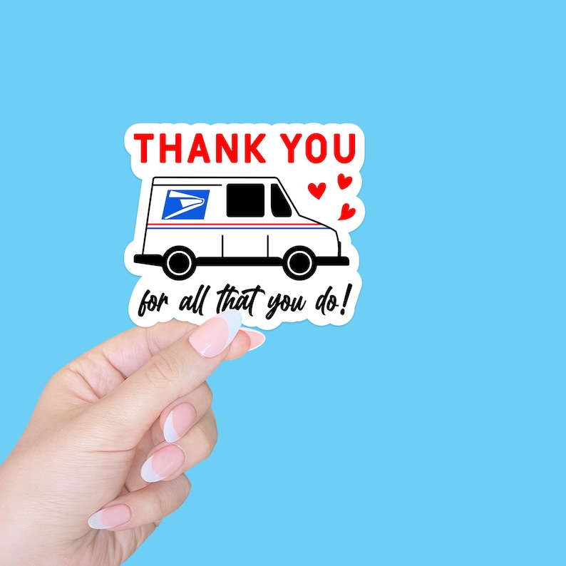 USPS Thank You Mailbox Sticker Mailbox Decor Peel and Stick - Etsy