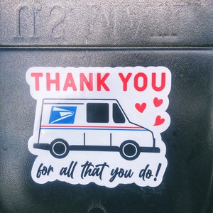 USPS Thank You Mailbox Sticker, Mailbox Decor, Peel and Stick Sticker ...