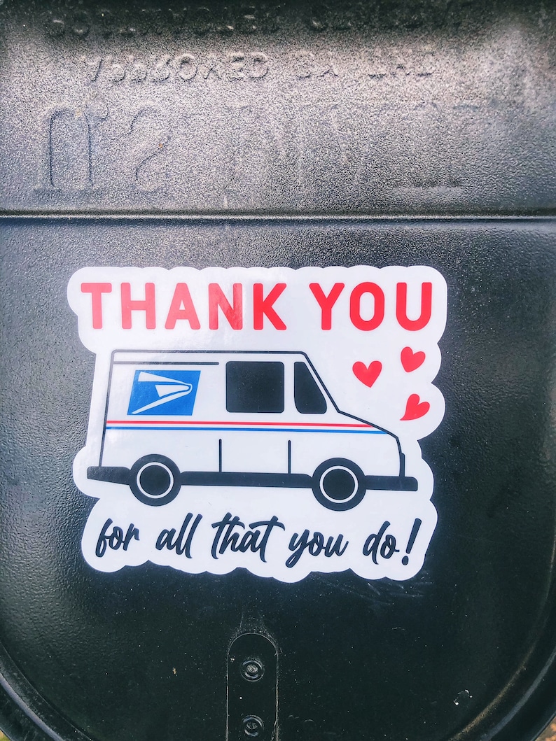 USPS Thank You Mailbox Sticker Mailbox Decor Peel and Stick - Etsy