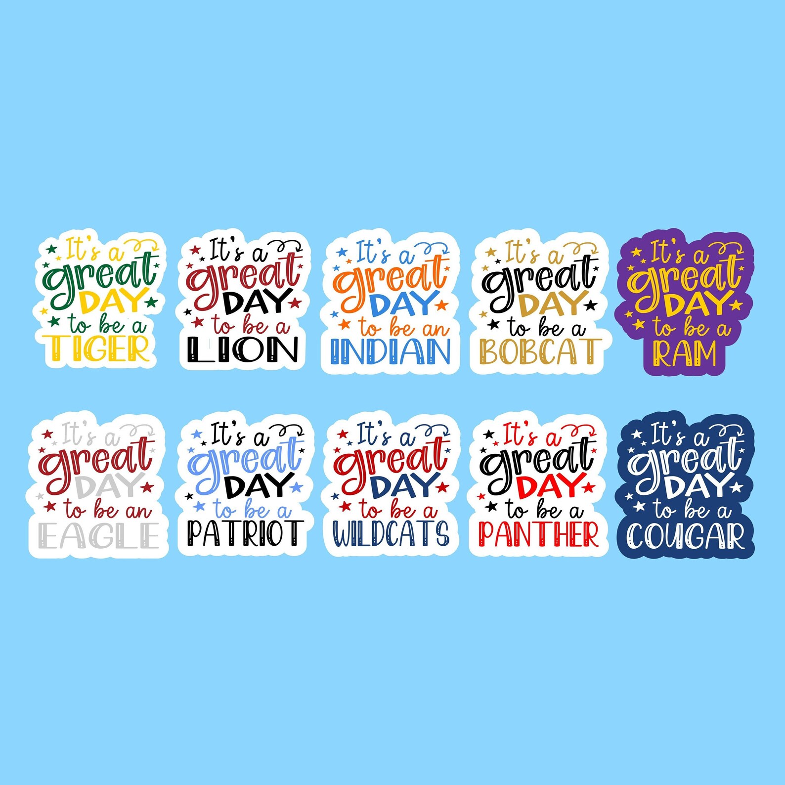 Personalized Mascot Sticker/school Sticker/personalized School/custom ...