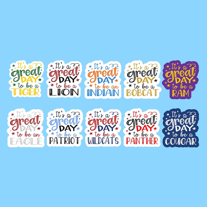 Personalized Mascot Sticker/school Sticker/personalized School/custom ...