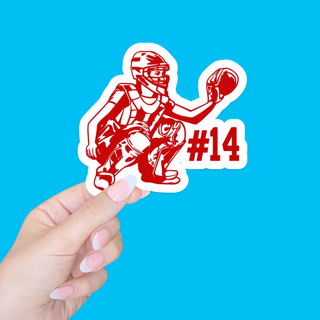 Softball Sticker/helmet Sticker/helmet Decal/custom Softball Sticker ...