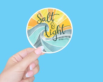 Salt and Light Sticker, Christian Sticker, Bible Verse Sticker, Faith ...