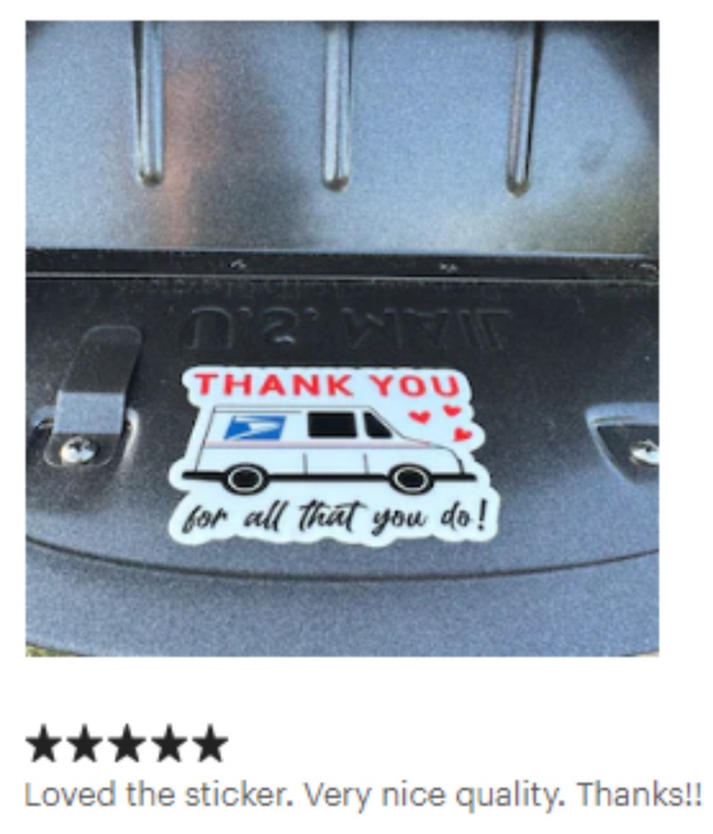 USPS Thank You Mailbox Sticker Mailbox Decor Peel and Stick - Etsy